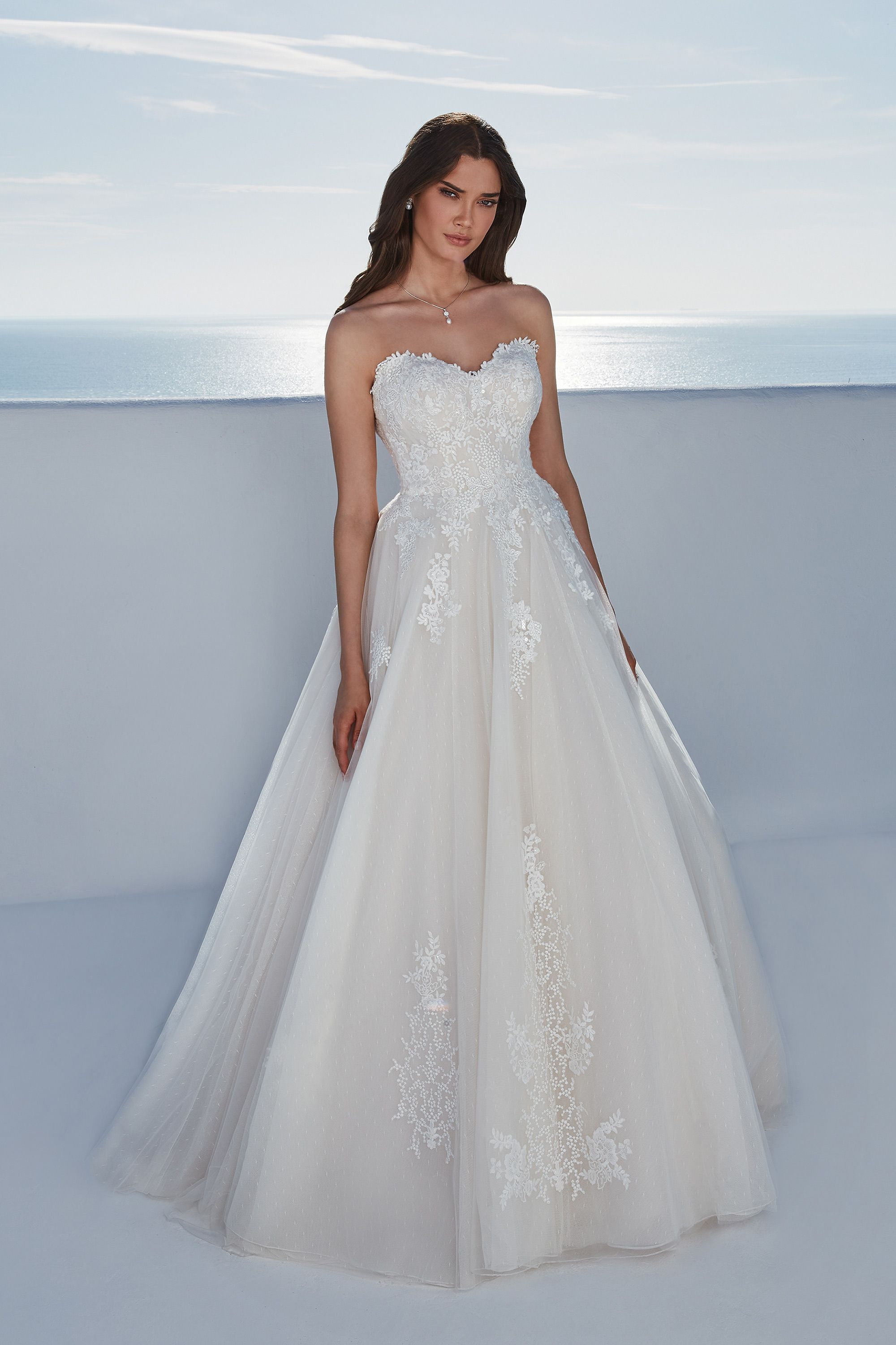 Brielle: Ball Gown with Detachable Off the Shoulder Sleeves | Justin ...